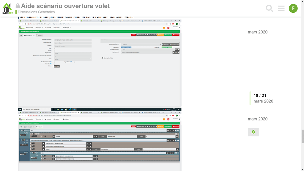 Ouverture volet roulant le matin avec un détecteur de mouvement ...