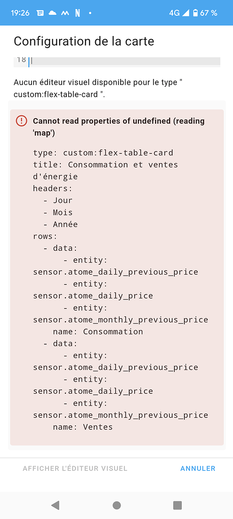 Erreur code pour carte flex-table-card - Entraide Home Assistant - Home Assistant Communauté ...