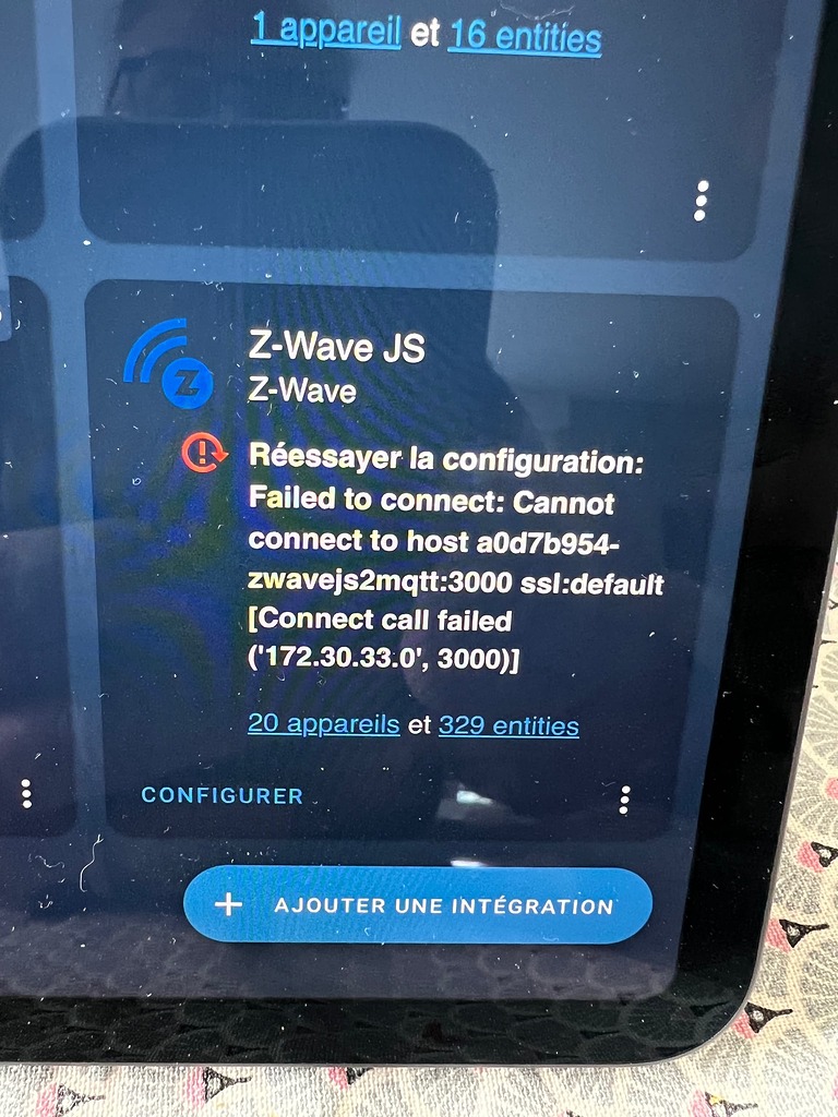 Zwave JS tombe - Entraide Home Assistant - Home Assistant Communauté Francophone