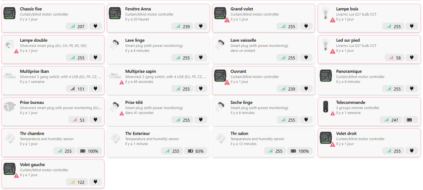 Appareils passent hors ligne Z2M - Entraide Home Assistant - Home ...
