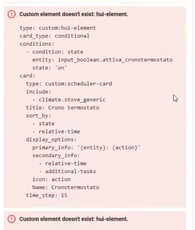 Custom element doesn't exist: hui-element - Entraide Home Assistant ... Custom element doesn't exist: hui-element - Entraide Home Assistant ...