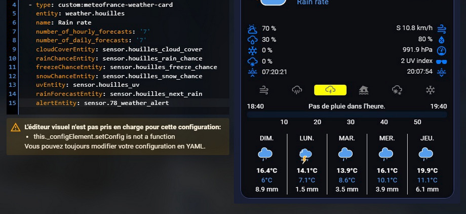 Installer la carte Météo France - Page 16 - Entraide Home Assistant ...