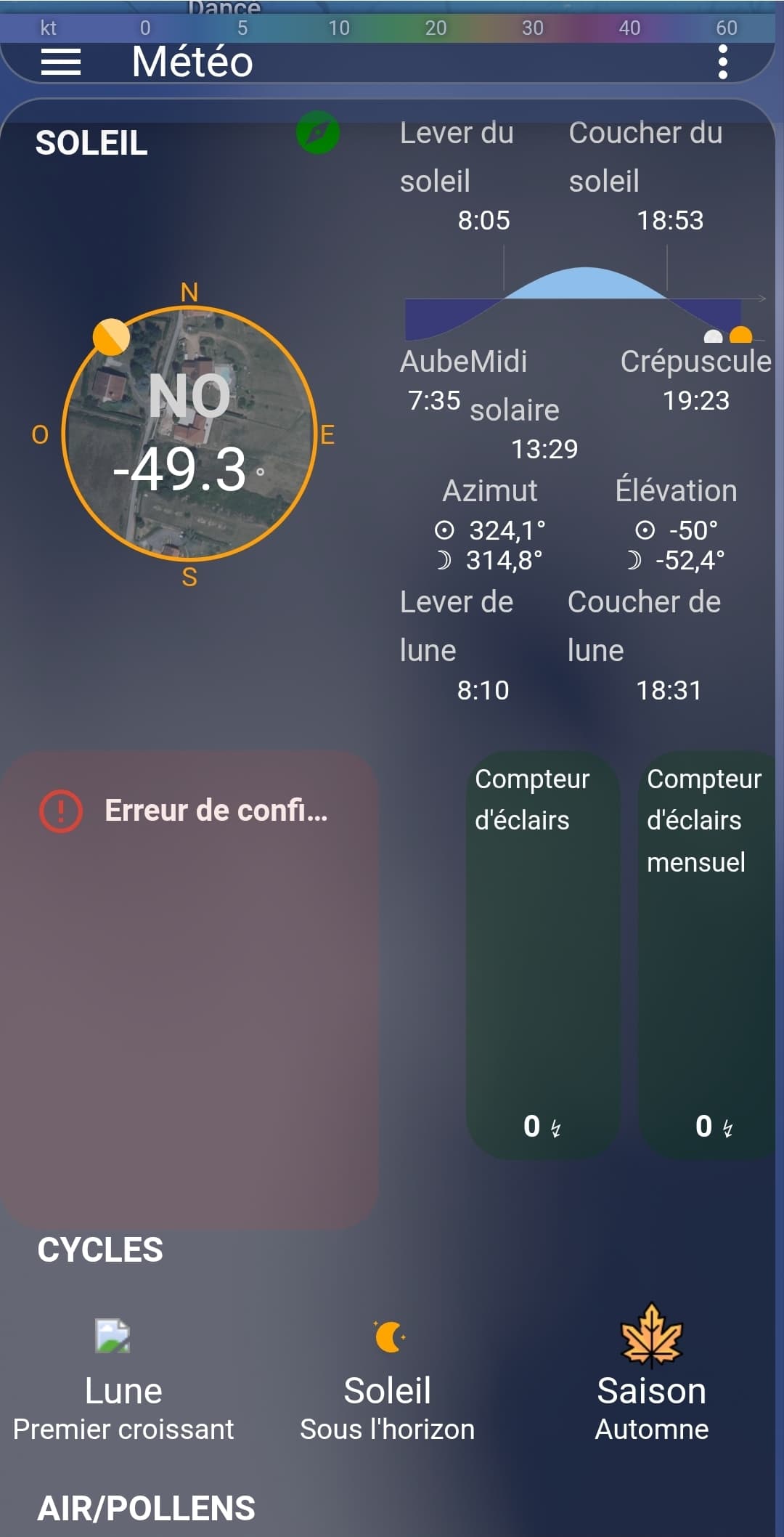 Erreur de configuration sur Carte météo - Entraide Home Assistant ...