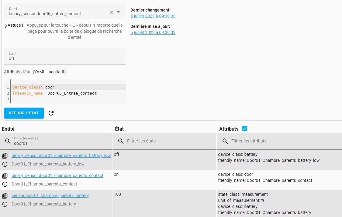 Automatisation - message contextuel d'ouverture de porte - Entraide ...