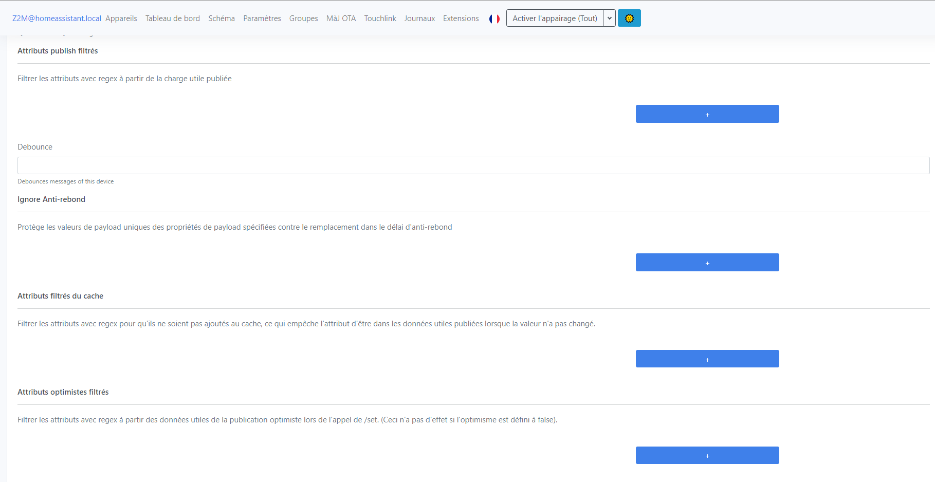 Z2M comment filtrer les messages envoyés (attribut)? - Entraide Home ...